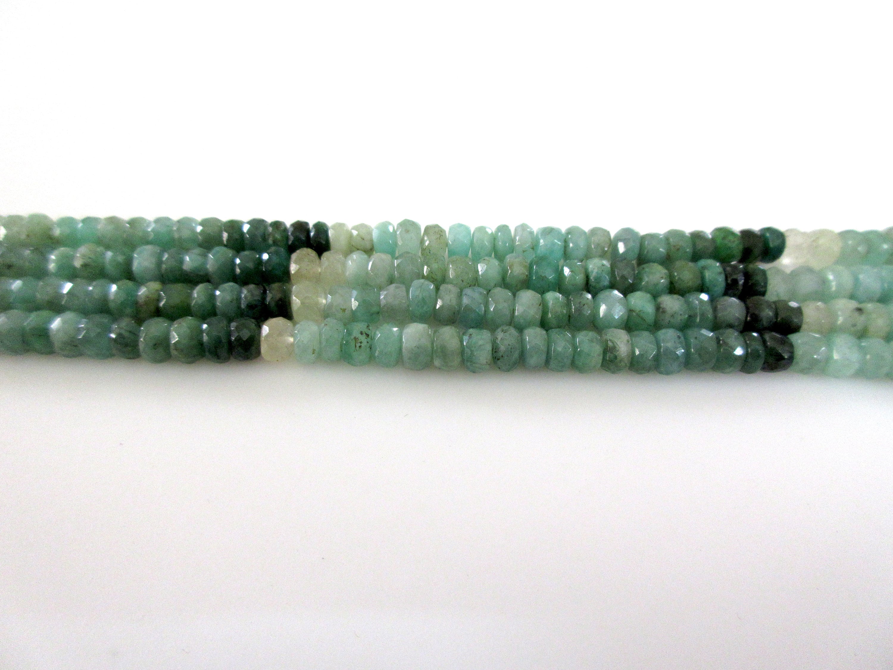 Natural Emerald Faceted Rondelle Beads 5mm Faceted Emerald | Etsy