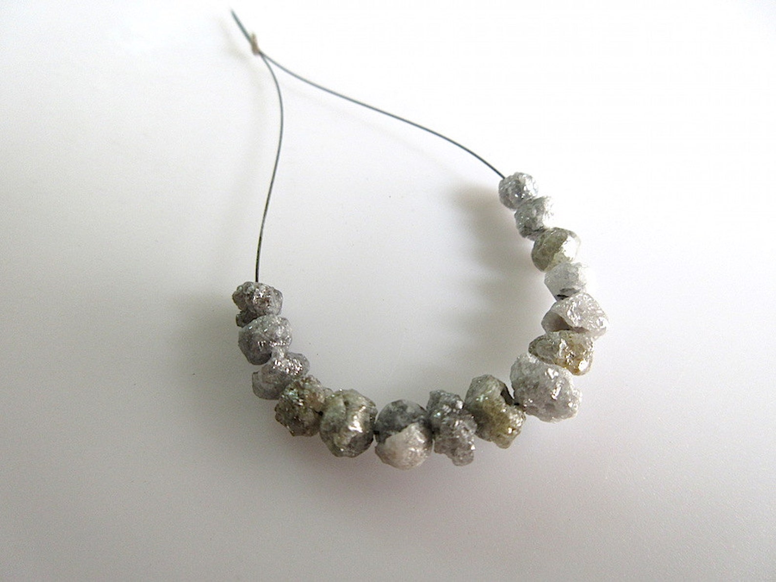 15 Pieces Rare Rough Diamond Rondelles Natural Diamond Round | Etsy