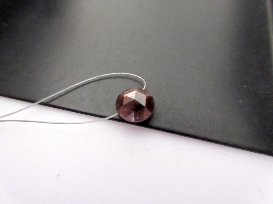 4mm Rough Red Rose Cut Side Drilled Faceted Loose Diamond, Natural Raw ...