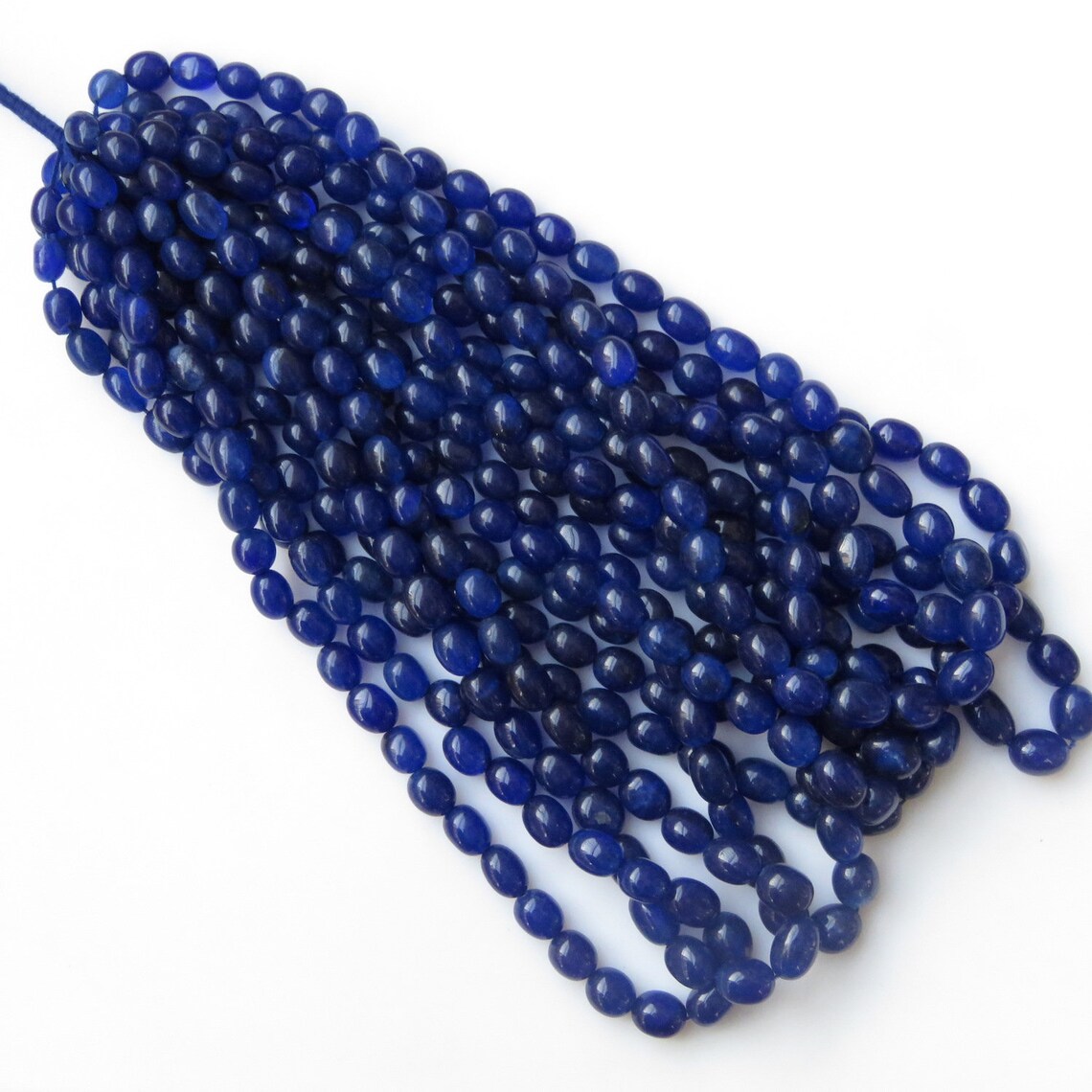 Blue Jade Smooth Oval Beads, Blue Jade Oval Beads, 9mm to 12mm Blue ...