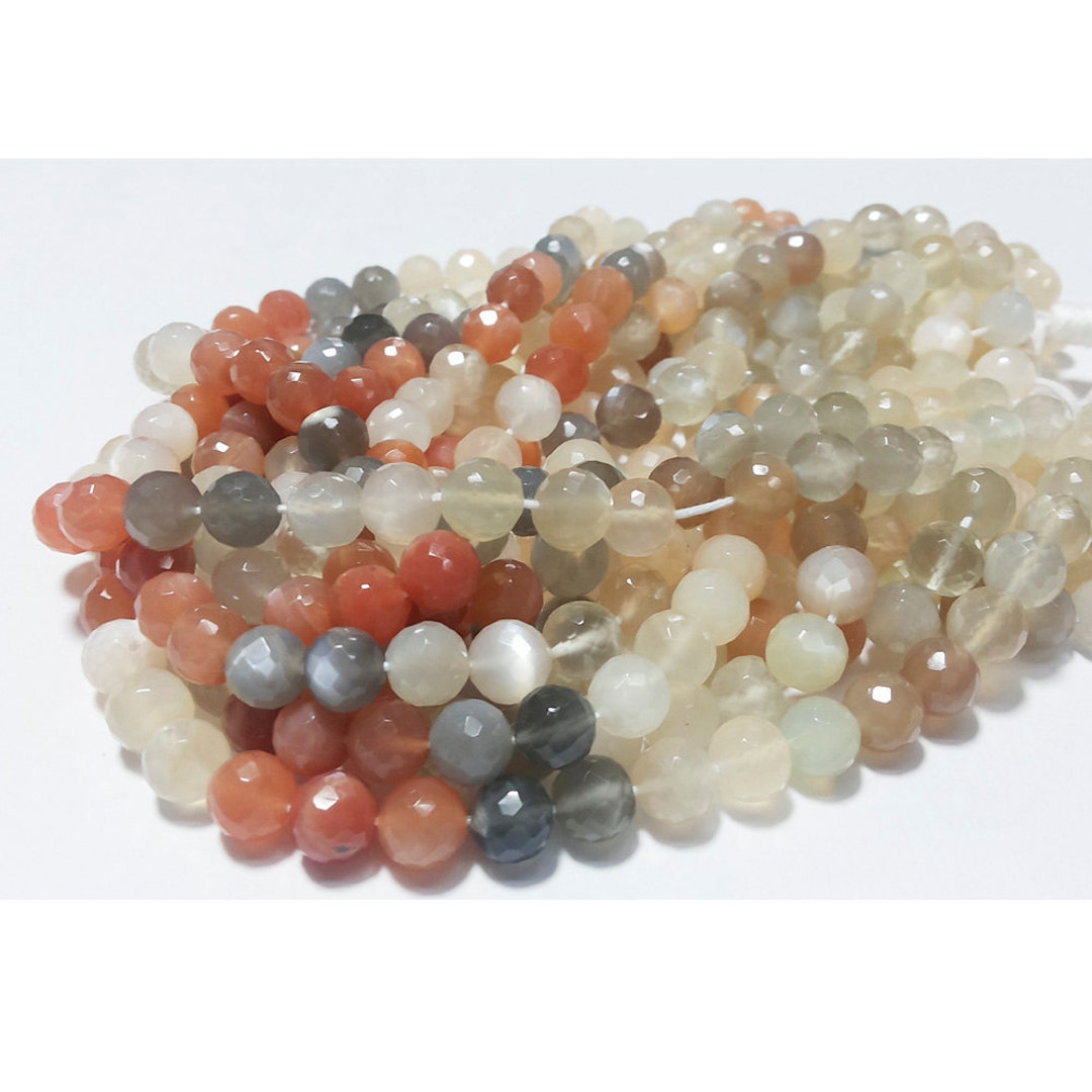 Multi Moonstone - Rondelle Beads - Multi Moonstone Faceted Rondelles ...