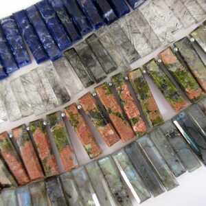 Natural Vessonite Long Baguette Shaped Step Cut Side Drilled Faceted ...