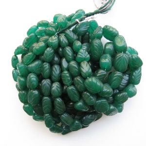 Green Jade Carved Tumble Beads, Green Jade Tumbles, 15mm to 22mm Green ...