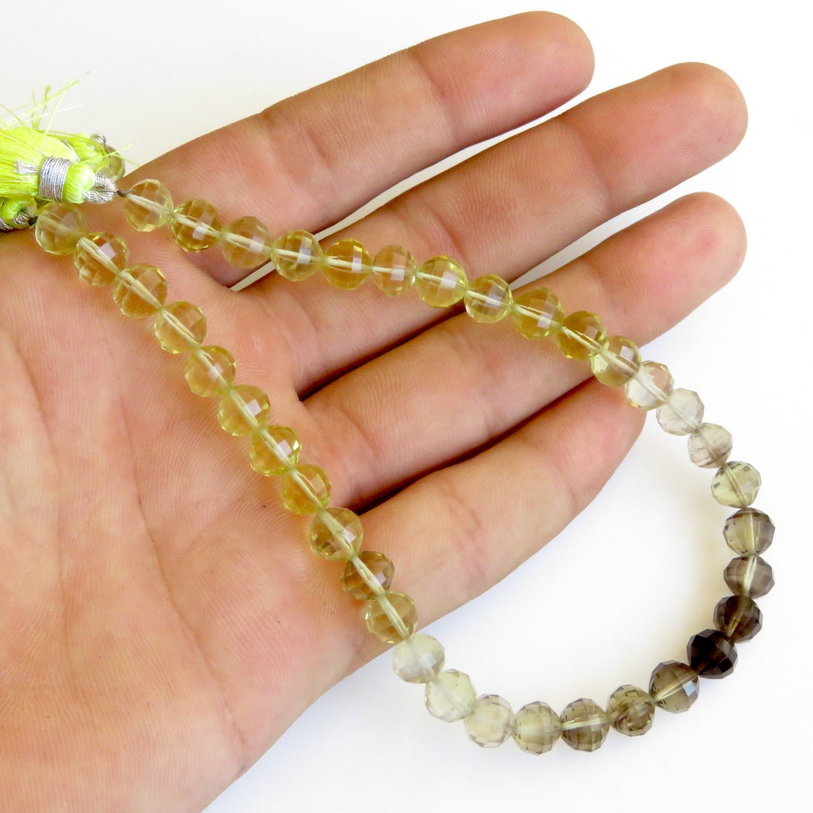 Bi Color Shaded Two Tone Yellow Brown Quartz Faceted Step Cut - Etsy