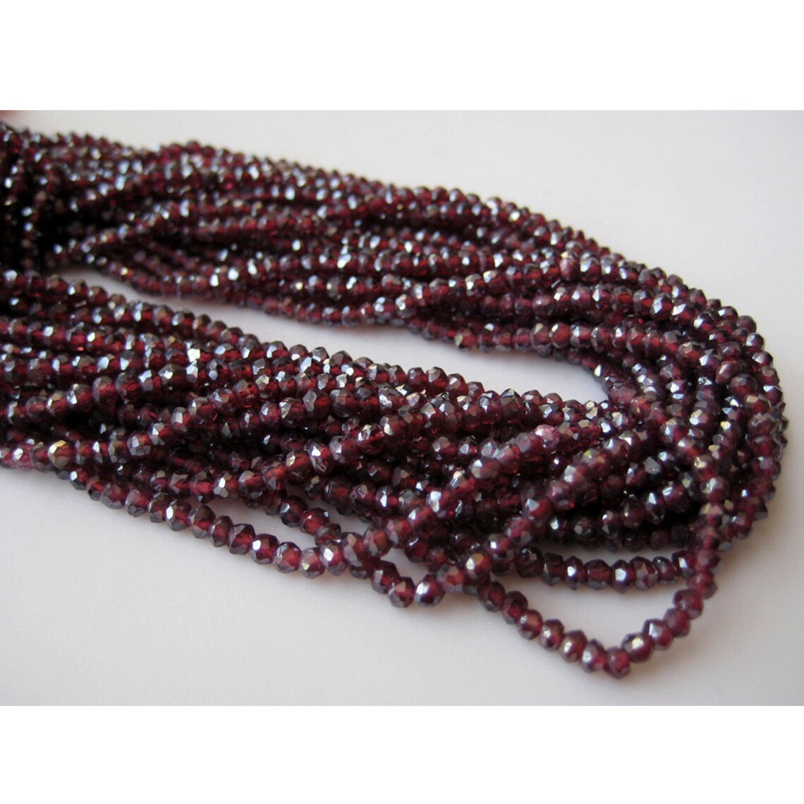 5 Strands, Wholesale Mystic Garnet, Original Gemstone, Micro Faceted ...