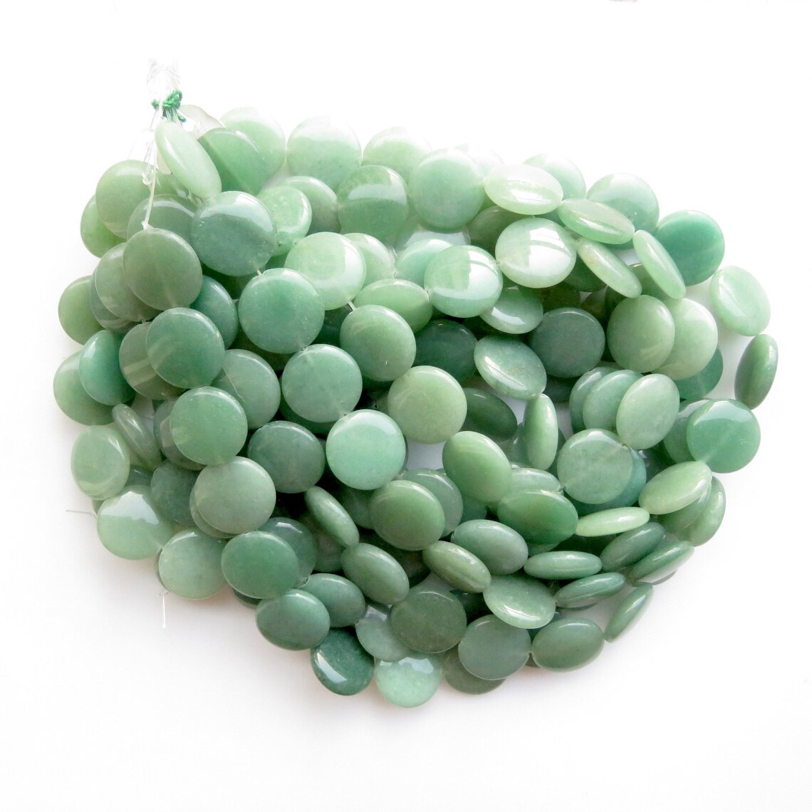 Green Jade Smooth Round Coin Beads Green Jade Beads 20mm | Etsy