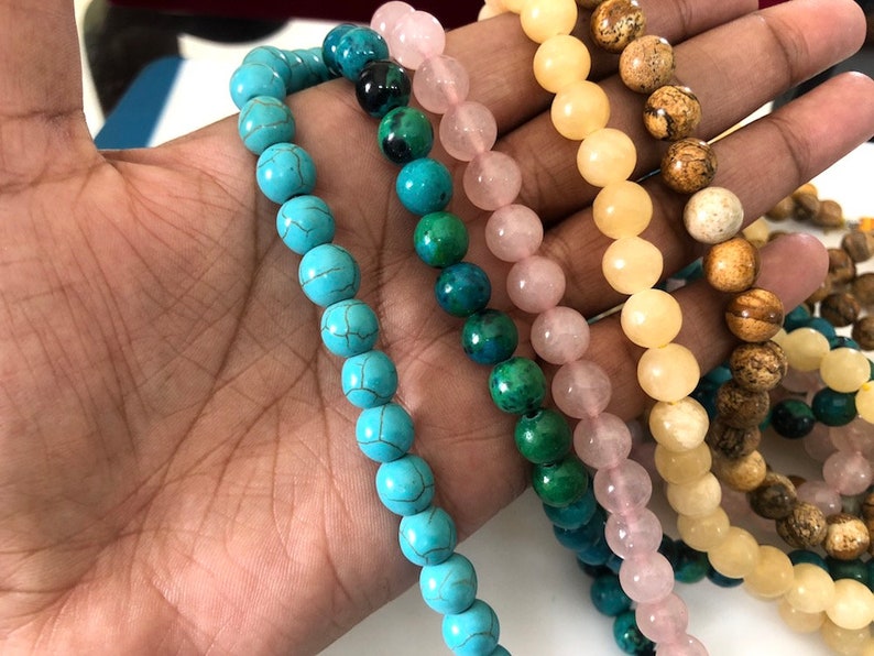 Gemstone Prayer Beads 108 Mala Beads Yoga Beads Meditation - Etsy