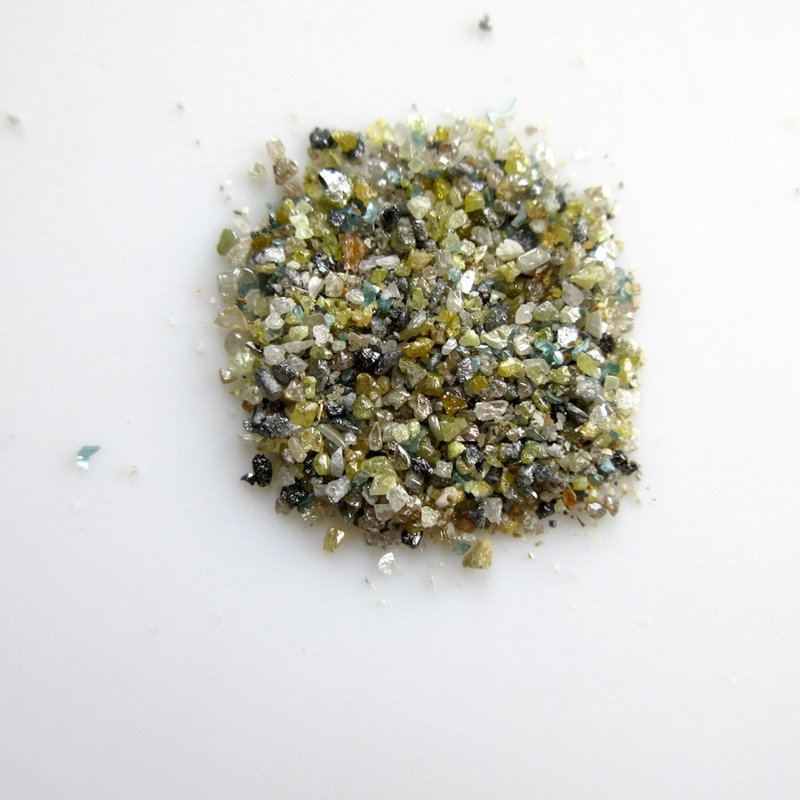 5 Carats Natural Raw Diamond Dust Black Blue Yellow White | Etsy