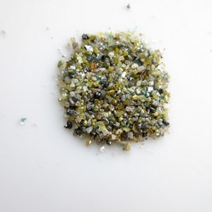 5 Carats Natural Raw Diamond Dust, Black Blue Yellow White Grey Pink ...