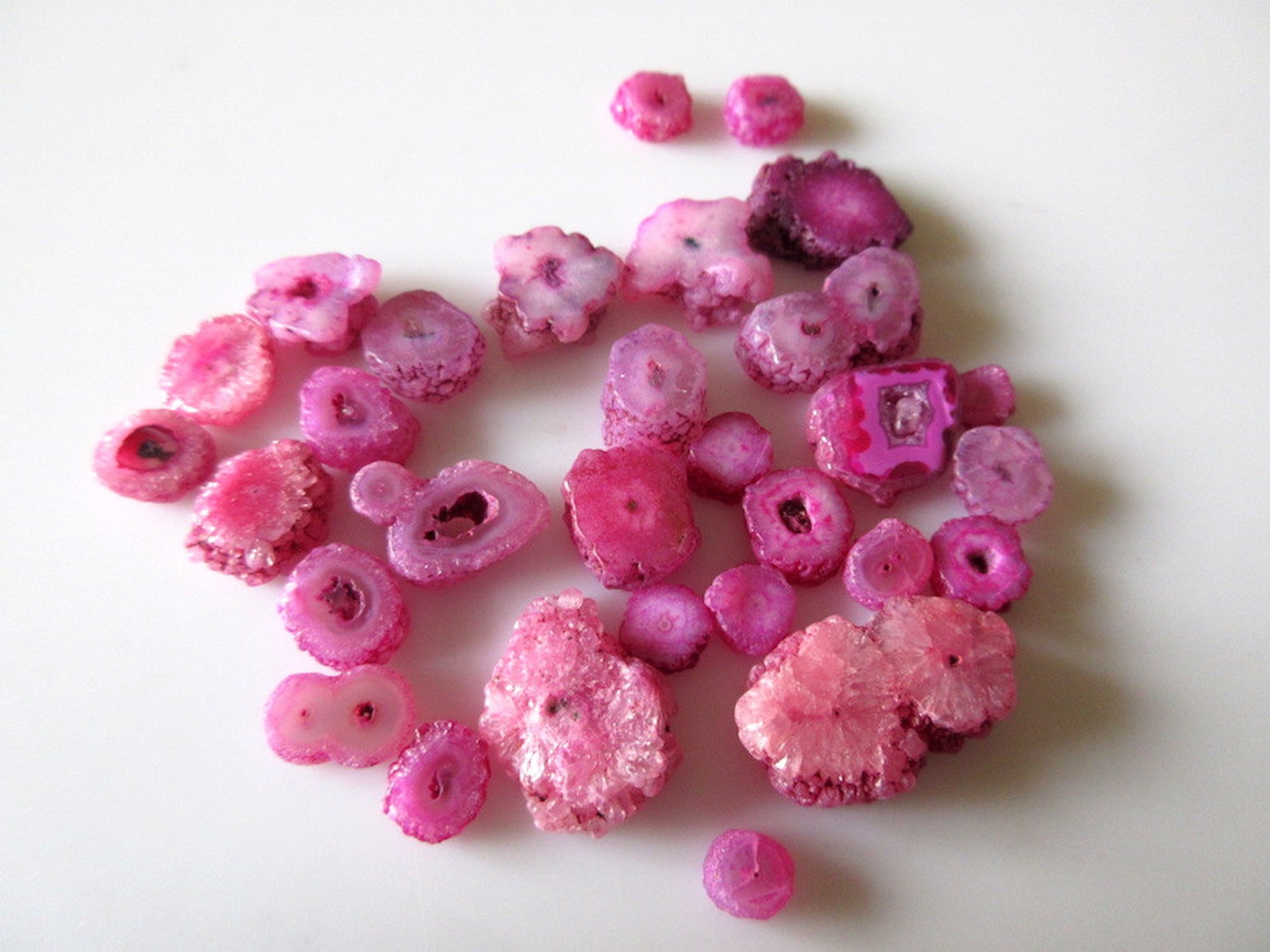 20 Pieces 7mm to 14mm Each Tiny Pink Solar Quartz Stalactite | Etsy