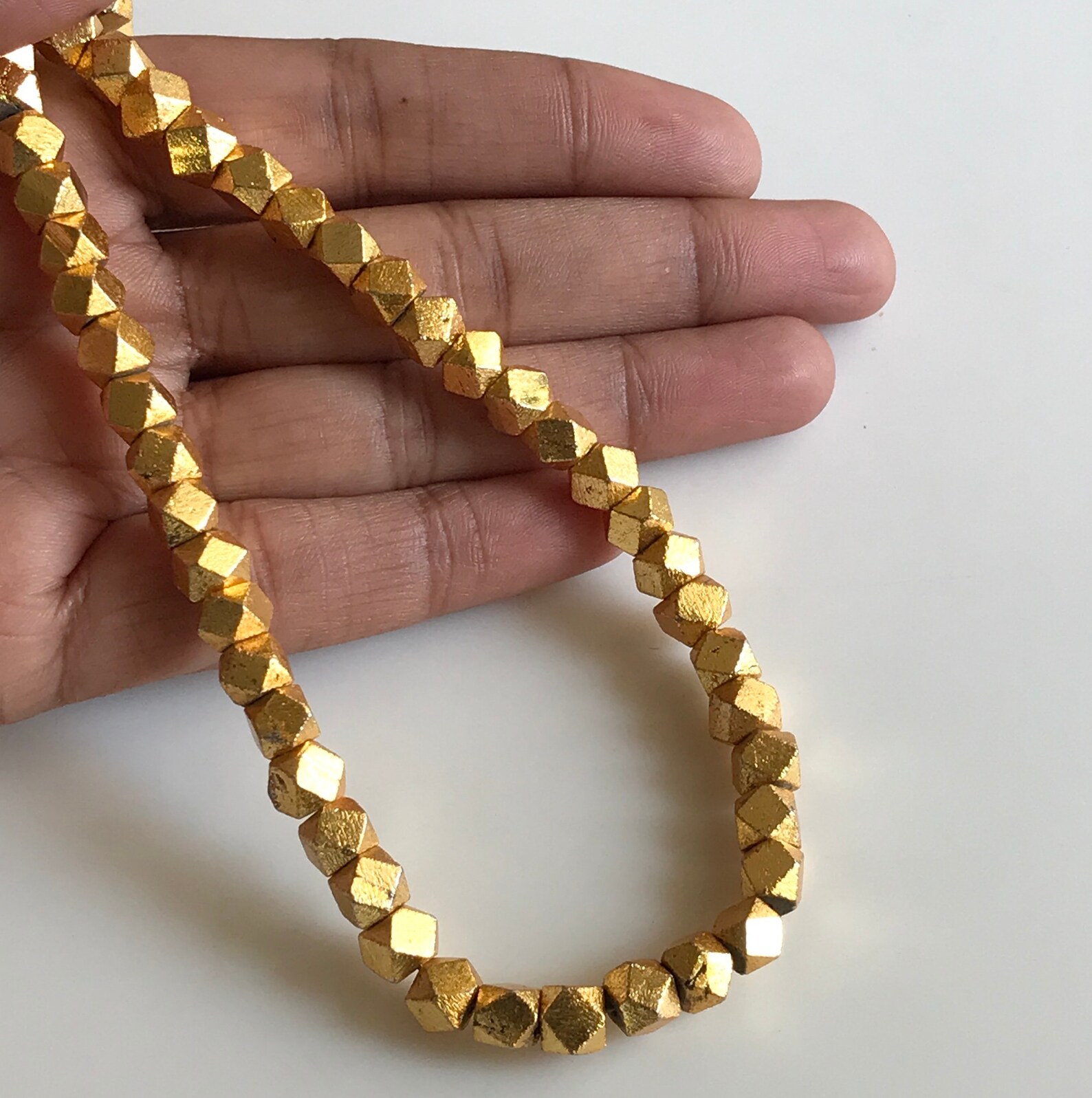 Gold Pyrite Faceted Hexagon Beads, 6mm Wholesale Pyrite Hexagon Octagon ...