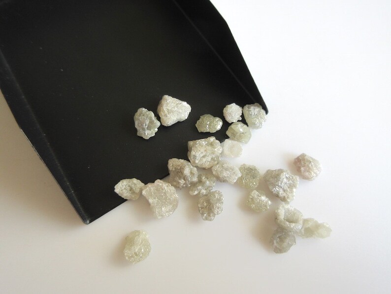 1 Piece White Raw Rough Flat Uncut Diamonds 7mm to 8mm Each | Etsy