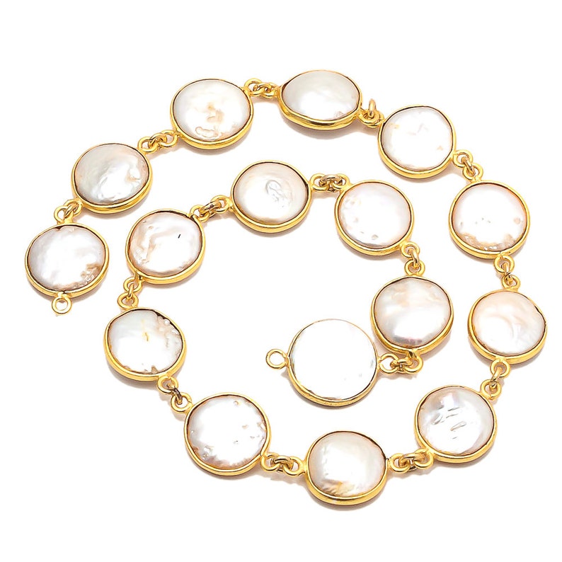 Pearl Connector Chain Flat Pearls Connector Chain Bezel - Etsy