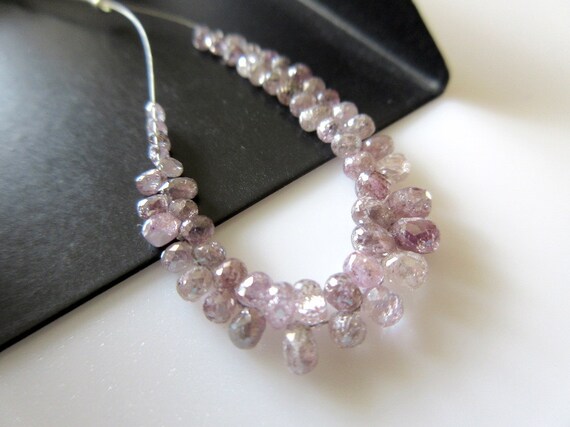 10 Pieces Beautiful Rare Pink Diamond Briolette Beads Pink | Etsy