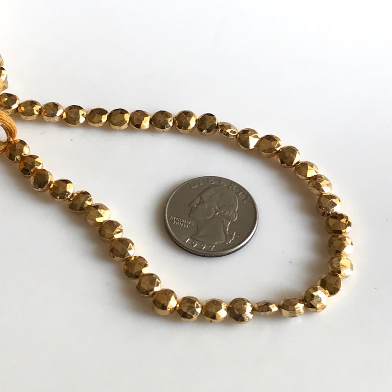 Gold Pyrite Faceted Coin Beads 6mm/7.5mm Wholesale Pyrite - Etsy