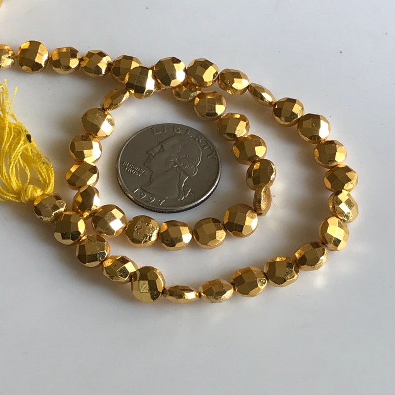 Gold Pyrite Faceted Coin Beads 6mm/7.5mm Wholesale Pyrite | Etsy
