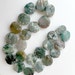 Rough Moss Agate Coin Beads, Natural Hammered Rough Agate Gemstone ...