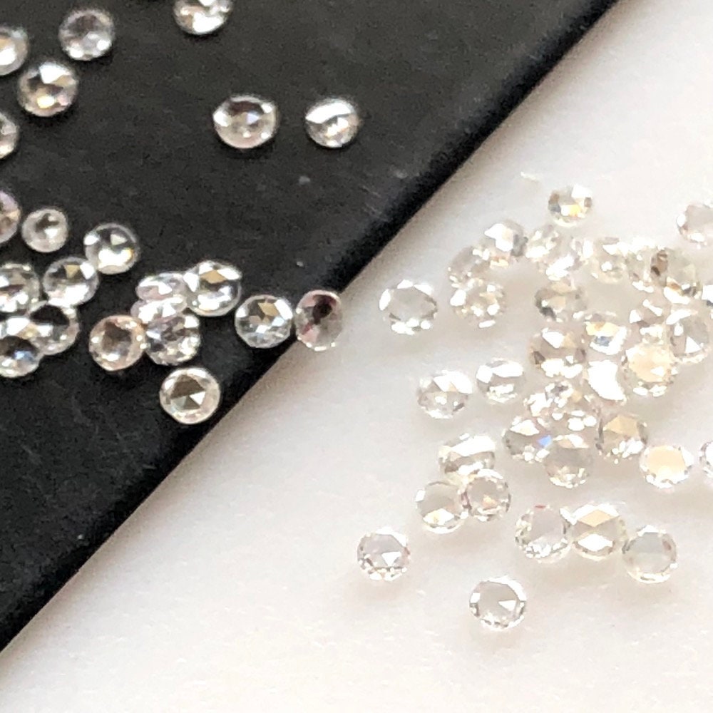 10 Pieces Tiny Rare 1mm to 1.5mm/2mm Natural Clear White Round - Etsy