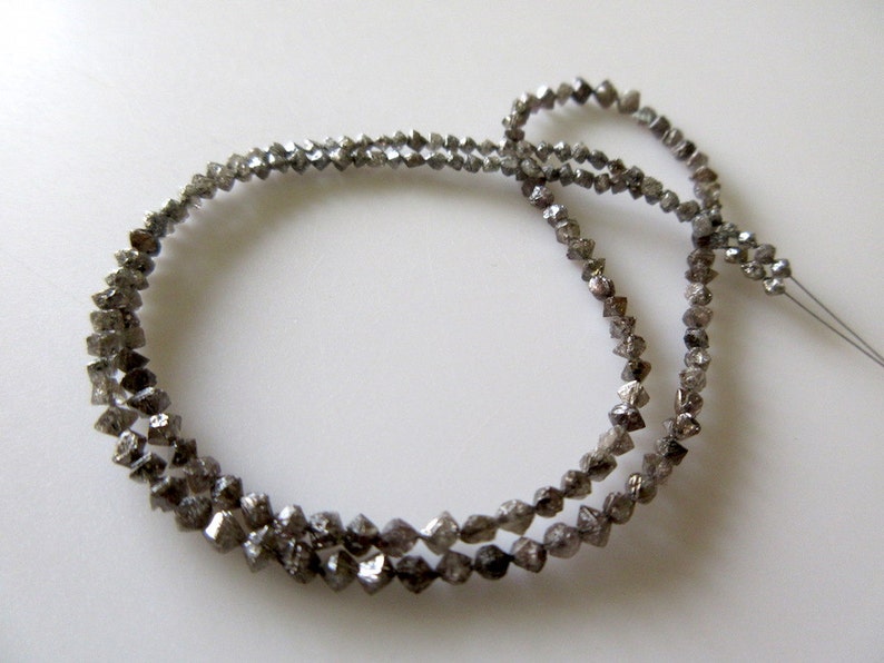 16 Inches Natural Brown Diamond Perfect Crystal Octa Beads, 2.5mm to 3 ...