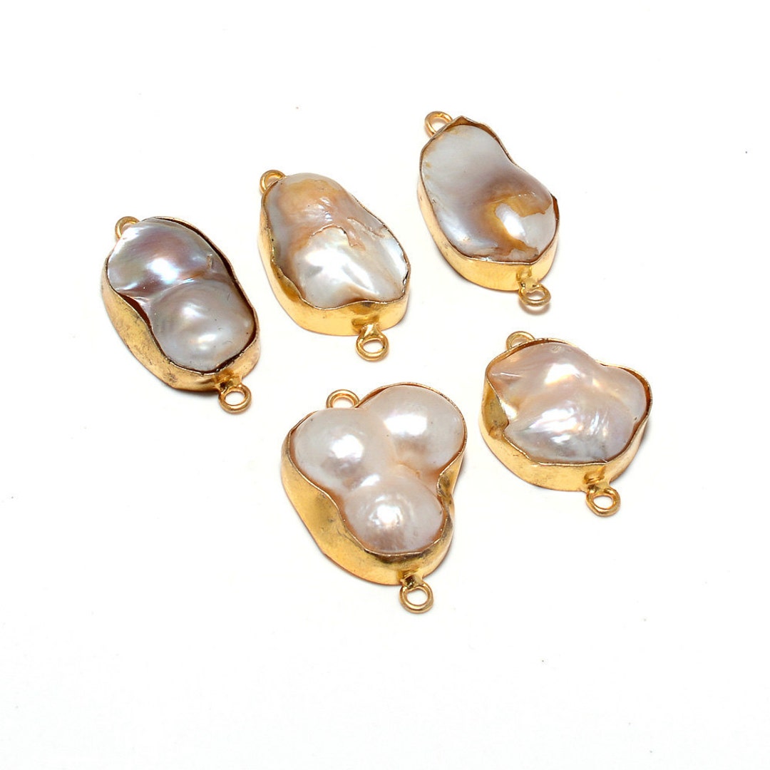 Pearl Connectors, Gemstone Connectors, Bezel Connectors, Gold Vermeil ...