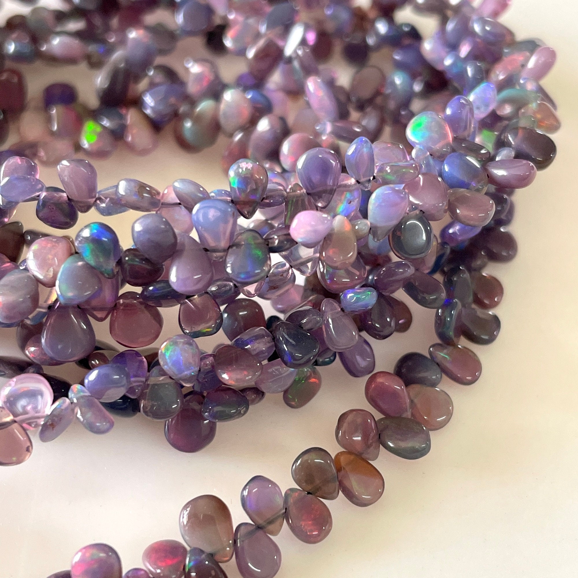 Ethiopian Opal Purple Color Treated Smooth Pear Shaped | Etsy