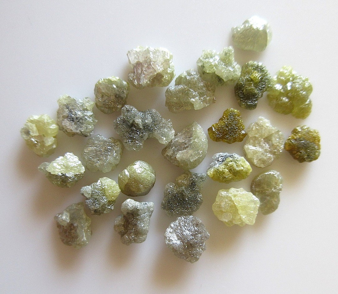 1 Piece/5 Pieces/10 Pieces 10mm Flat Yellow Raw Rough Uncut Diamond ...