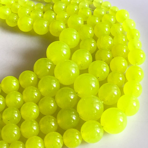 6mm to 13mm Lime Green Jade Round Beads Green Jade Smooth - Etsy