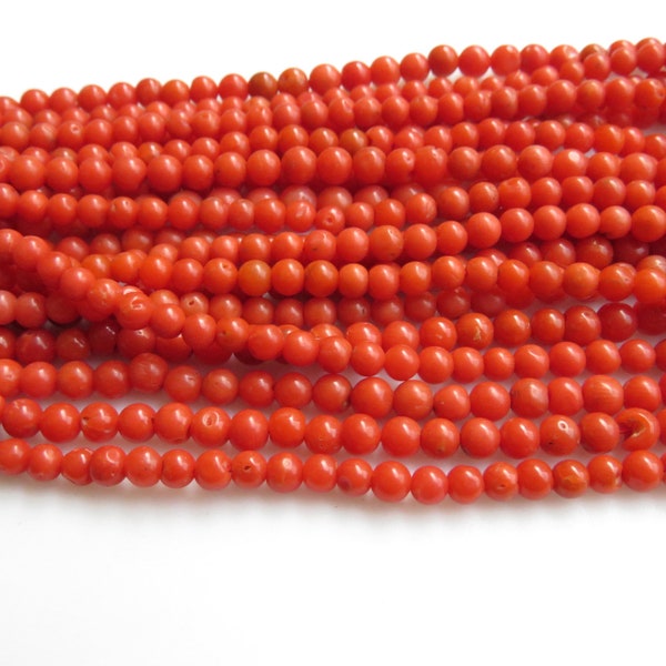 Round Coral Beads - Etsy