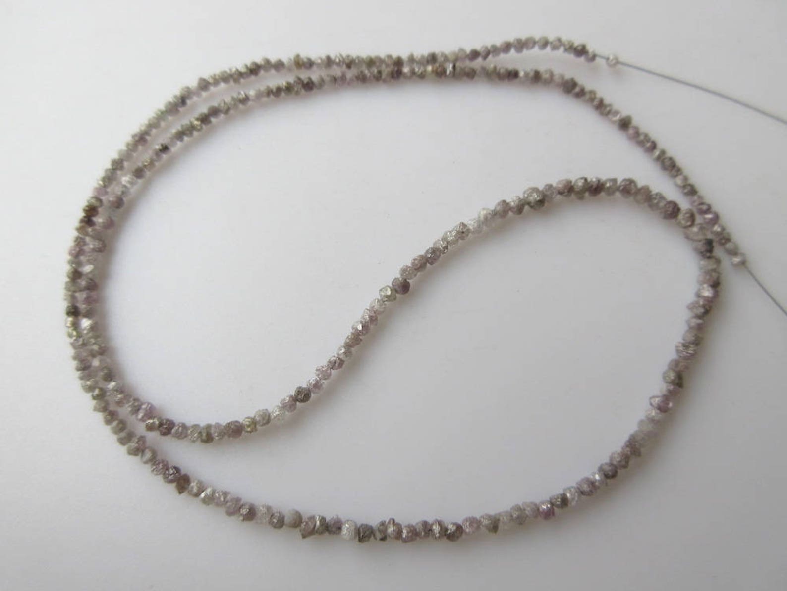 Pink Raw Rough Uncut Diamond Rondelle Beads, Natural Pink Rough Diamond ...