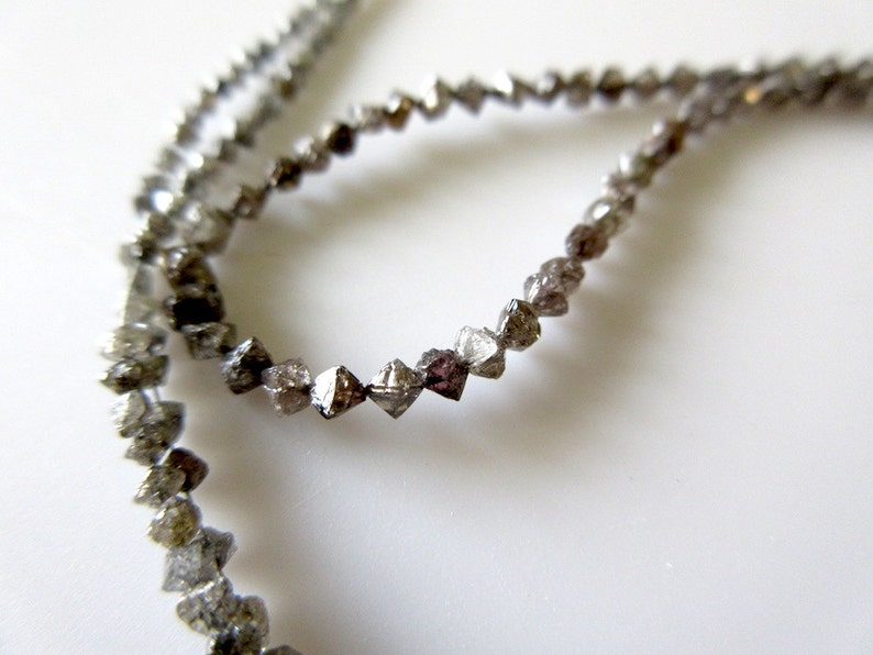 16 Inches Natural Brown Diamond Perfect Crystal Octa Beads, 2.5mm to 3 ...