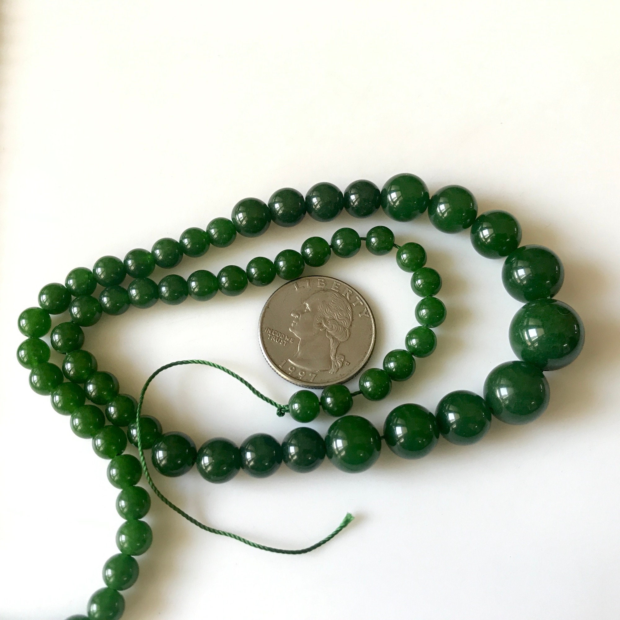 6mm To 13mm Emerald Green Jade Round Beads Green Jade Smooth | Etsy