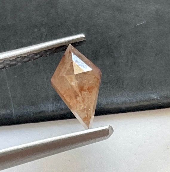 0.62CTW/7.8mm Natural Peach Red Kite Shield Shape Rose Cut | Etsy