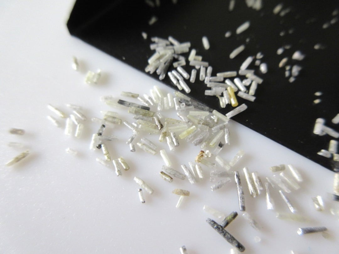 20 Carats 3mm to 7mm White Raw Diamond Pipes, Natural Rough Uncut ...
