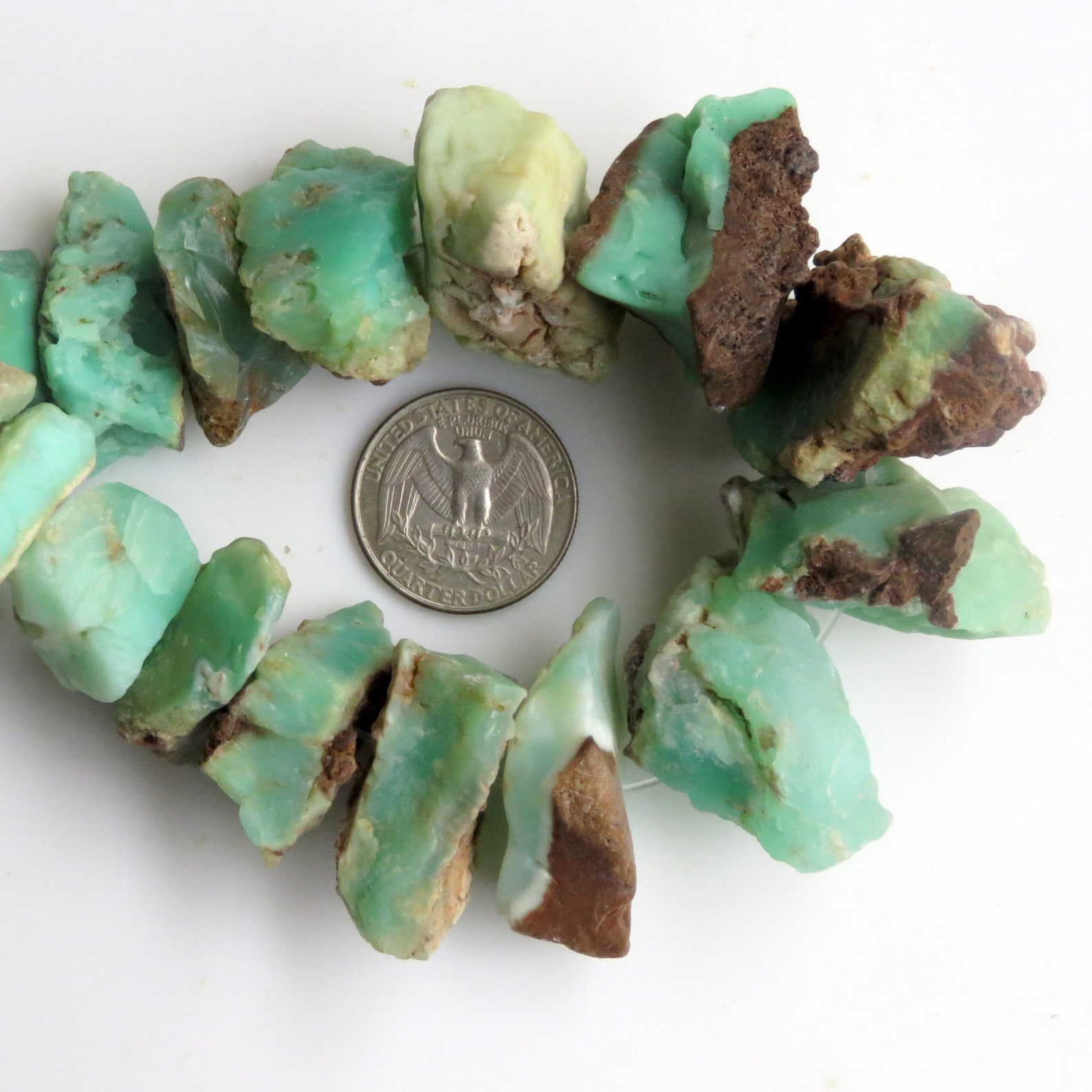Huge Natural Raw Chrysoprase Gemstone Beads, Chrysoprase Beads ...