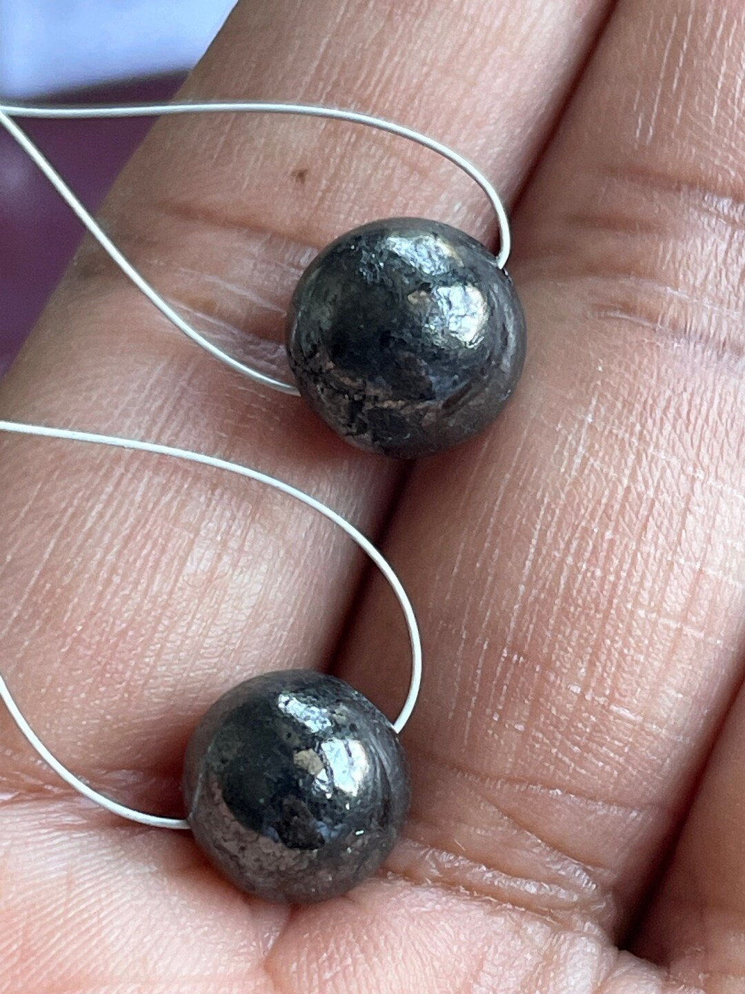 Huge Rare 9.2mm/9.8mm Natural Grey Black Smooth Polished Round Diamond ...