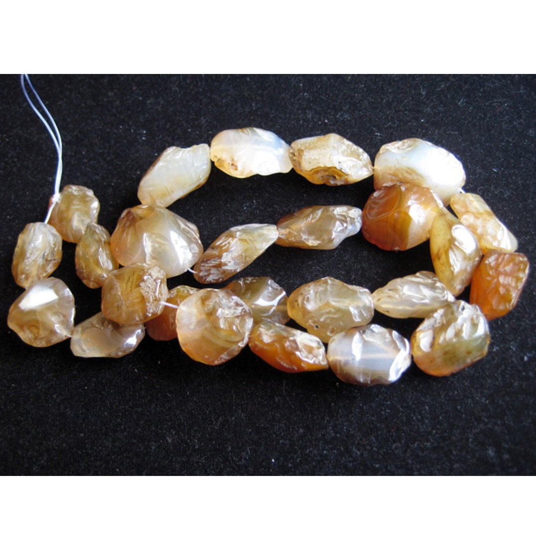 25 Pieces 27mm to 18mm Onyx Nuggets, Raw Rough Onyx Gemstones, 21 Inch ...