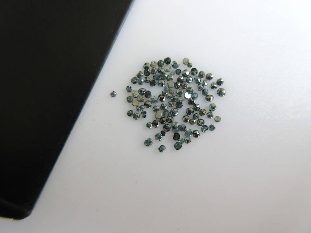 25 Pieces 1mm Blue Rose Cut Diamond Loose Blue Diamond Rose | Etsy