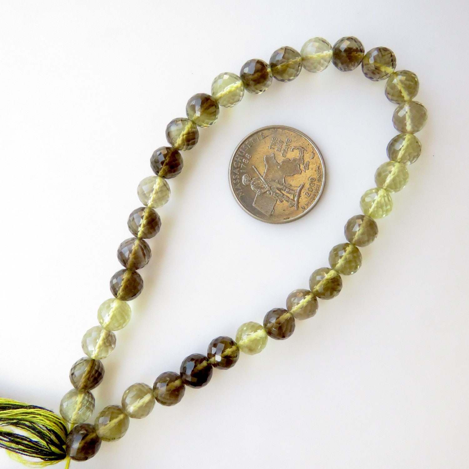 Bi Color Shaded Two Tone Yellow Brown Quartz Faceted Round - Etsy