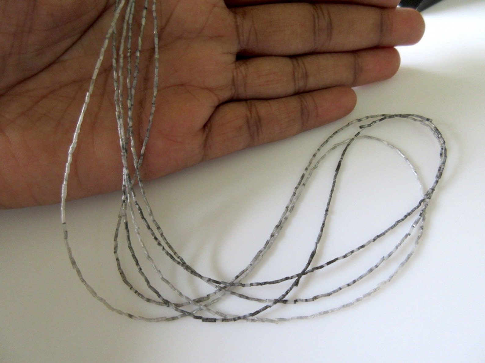 16 Inches Natural Grey Raw Diamond Sticks Pipe Beads Uncut | Etsy