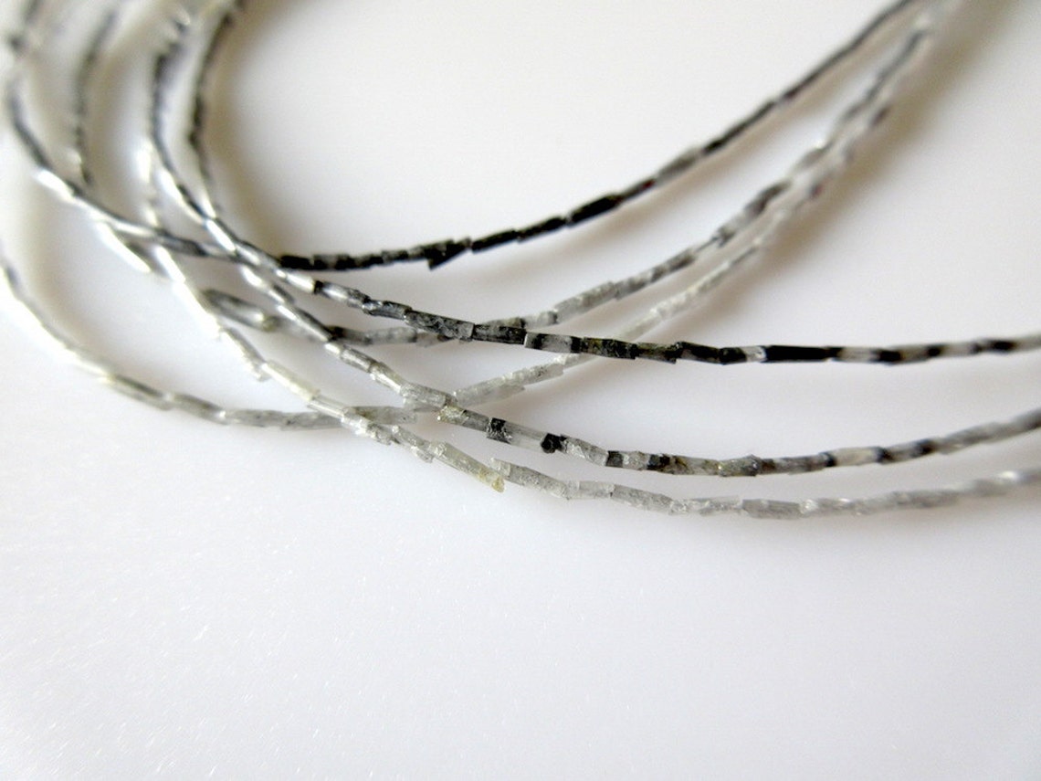 16 Inches Natural Grey Raw Diamond Sticks Pipe Beads Uncut | Etsy