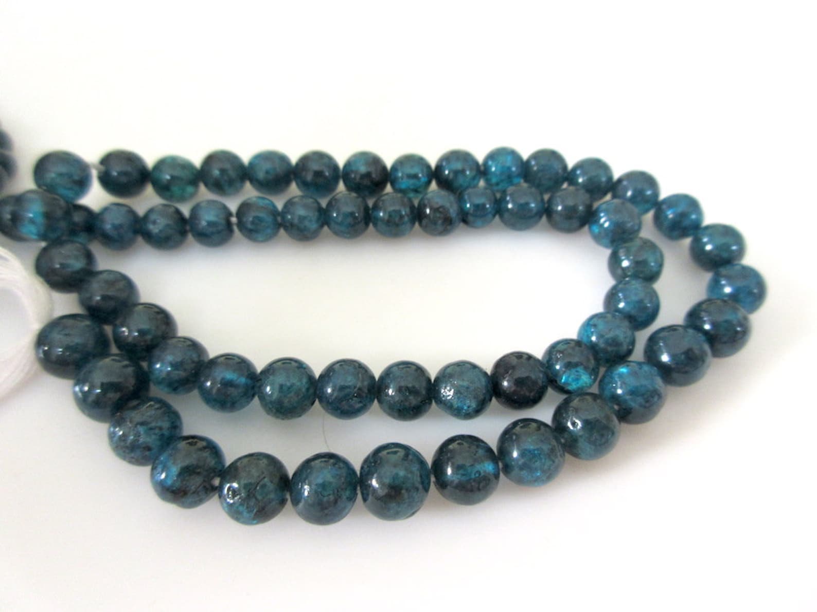 Blue Apatite Round Beads, Apatite Smooth Round Beads, 5mm 3mm Apatite ...