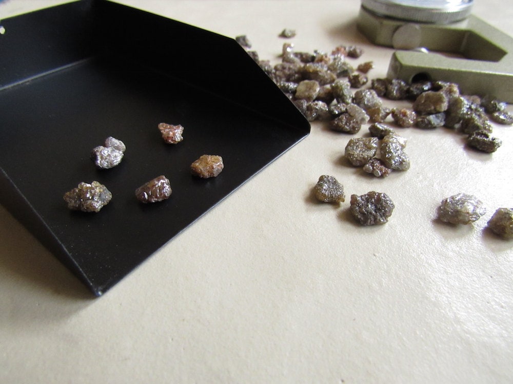 5 Pieces 5mm Each Raw Rough Flat Diamonds Perfect for Bezel | Etsy