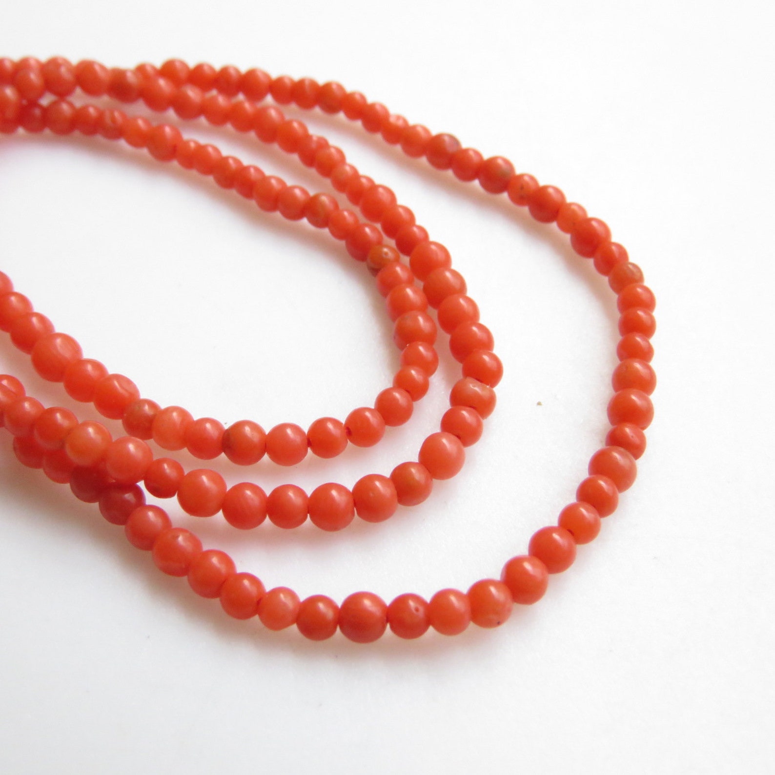 Natural Italian Coral Round Beads, Original Italian Coral Round Beads ...