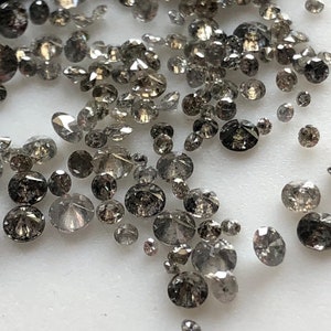 10 Pieces Tiny 1mm to 2mm/2mm to 3mm Round Brilliant Cut Salt and ...