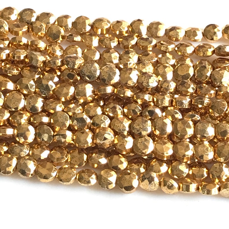 Gold Pyrite Faceted Coin Beads 6mm/7.5mm Wholesale Pyrite - Etsy