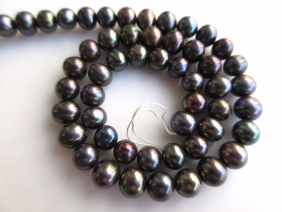 Rainbow Fresh Water Pearl Round Beads Natural Cultured | Etsy