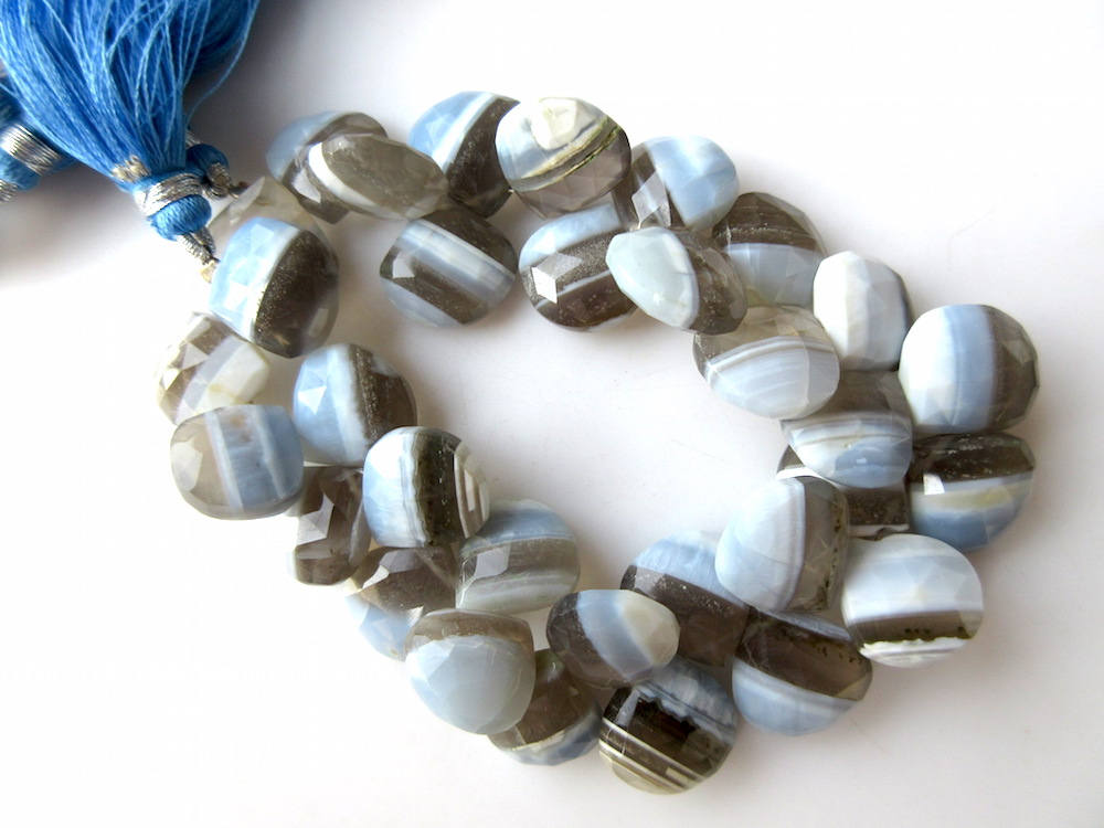 AAA Natural Blue Grey Bi Color Opal Faceted Heart Shaped | Etsy