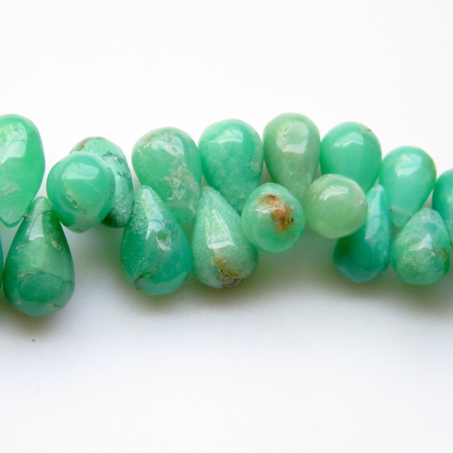Natural Chrysoprase Gemstone Beads Chrysoprase Smooth | Etsy