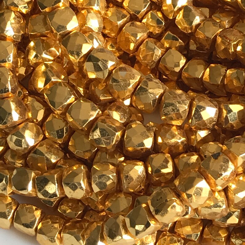 Gold Pyrite Faceted Box Beads 7mm/8mm Wholesale Pyrite Box - Etsy