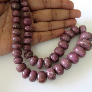 Natural Ruby Smooth Rondelle Beads, Ruby Bead Necklace, Natural Not ...